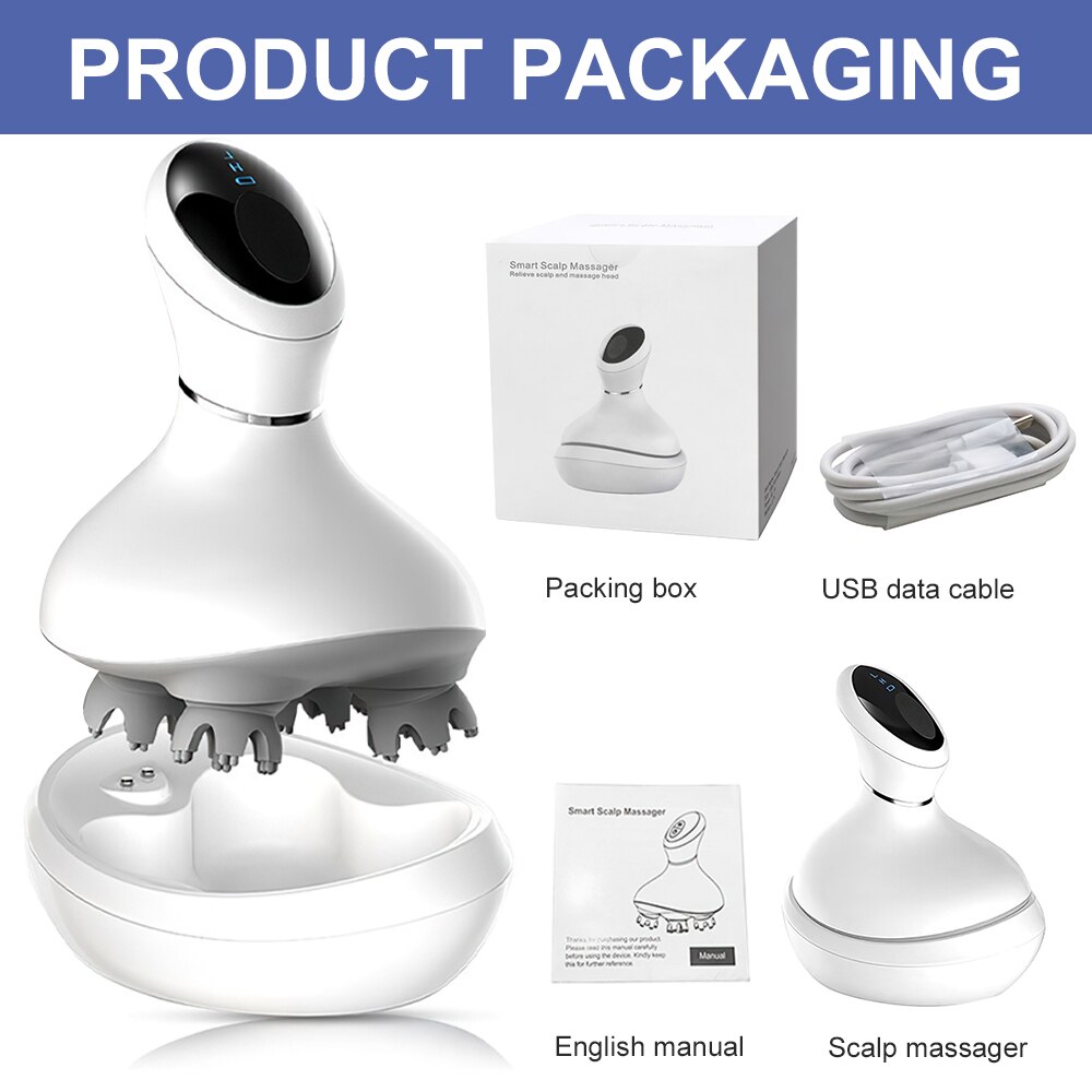 3D Waterproof Electric Head Massager Wireless Scal... – Vicedeal