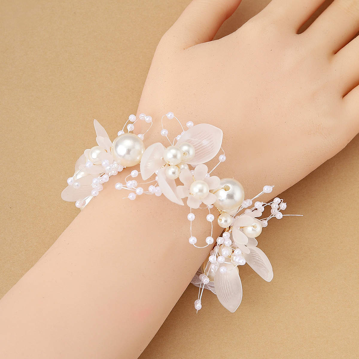 Wedding Wrist Flower Pearl Wrist Corsage Ceremony ... – Vicedeal