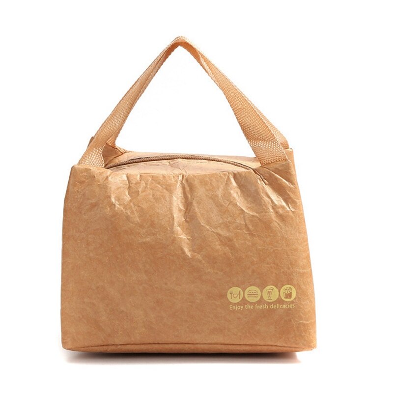 Kraft Paper Tyvek Color Portable Lunch Bag Thermal... – Grandado