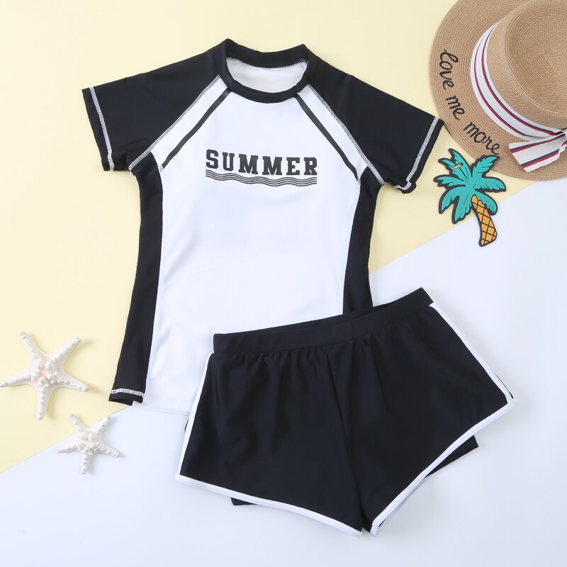 2022 Girls Swimsuits Two Piece Boyshort Bikini Set... – Grandado