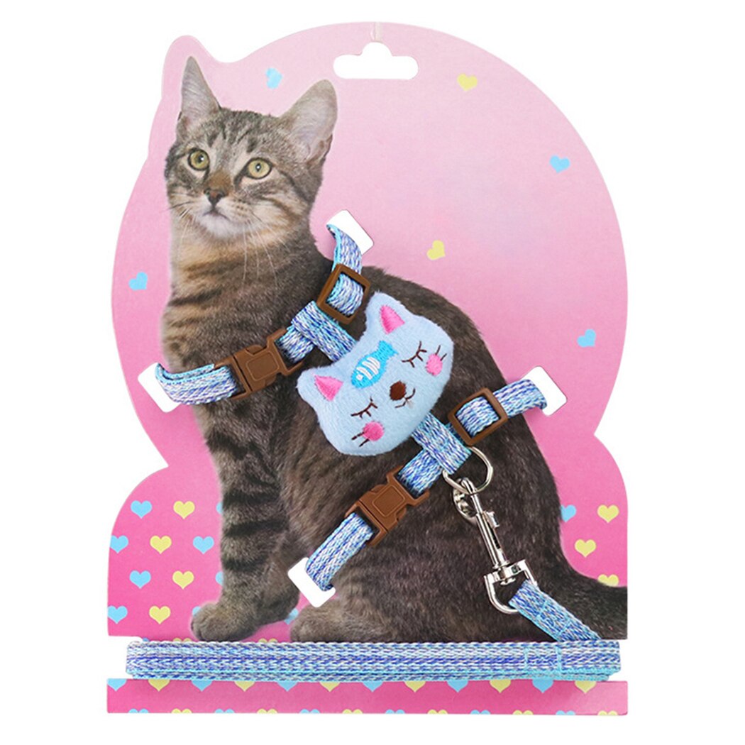 Pet Harness Adjustable Cute Cartoon Kitten Harness... – Vicedeal