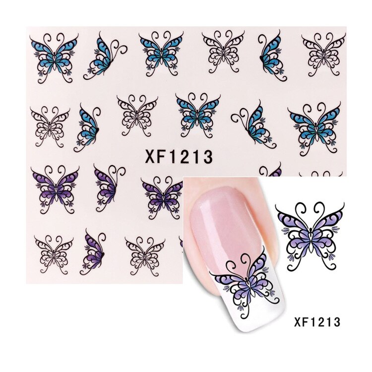 Blue Flower Nail Sticker Nail Set UV LED Nail Gel ... – Vicedeal