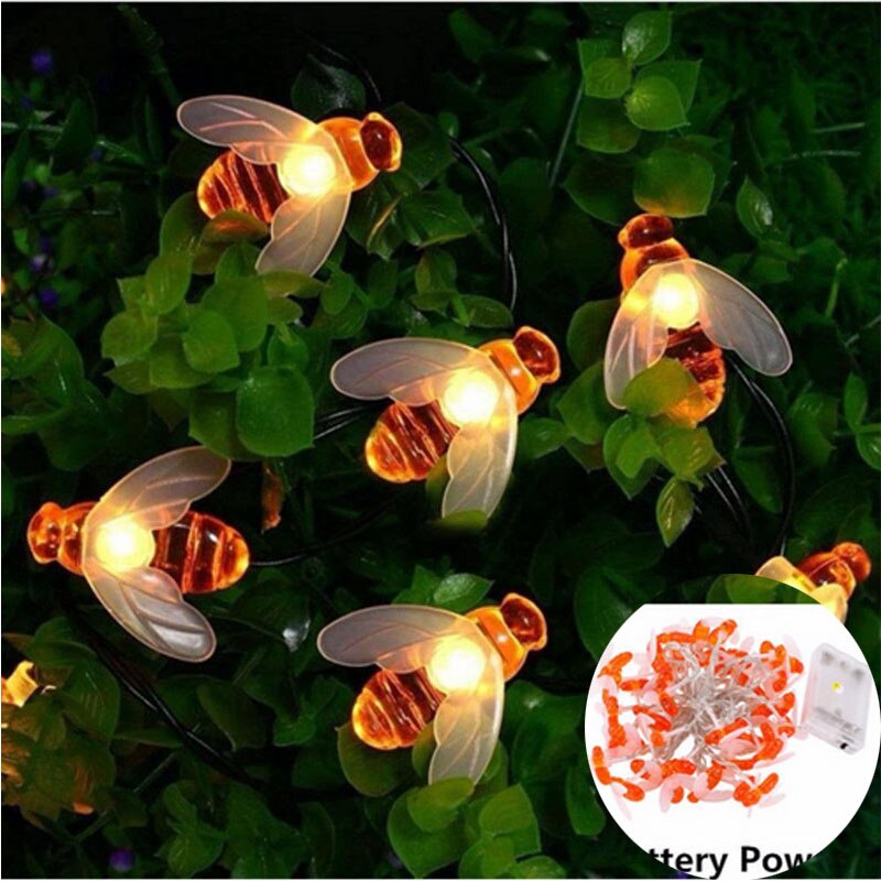 Battery Box Cute bee led string lights 10 leds 20 ... – Grandado