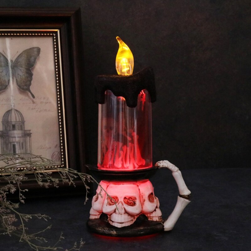 Halloween Led Lamp Gloeiende Schedel Pompoen Kaars... – Grandado