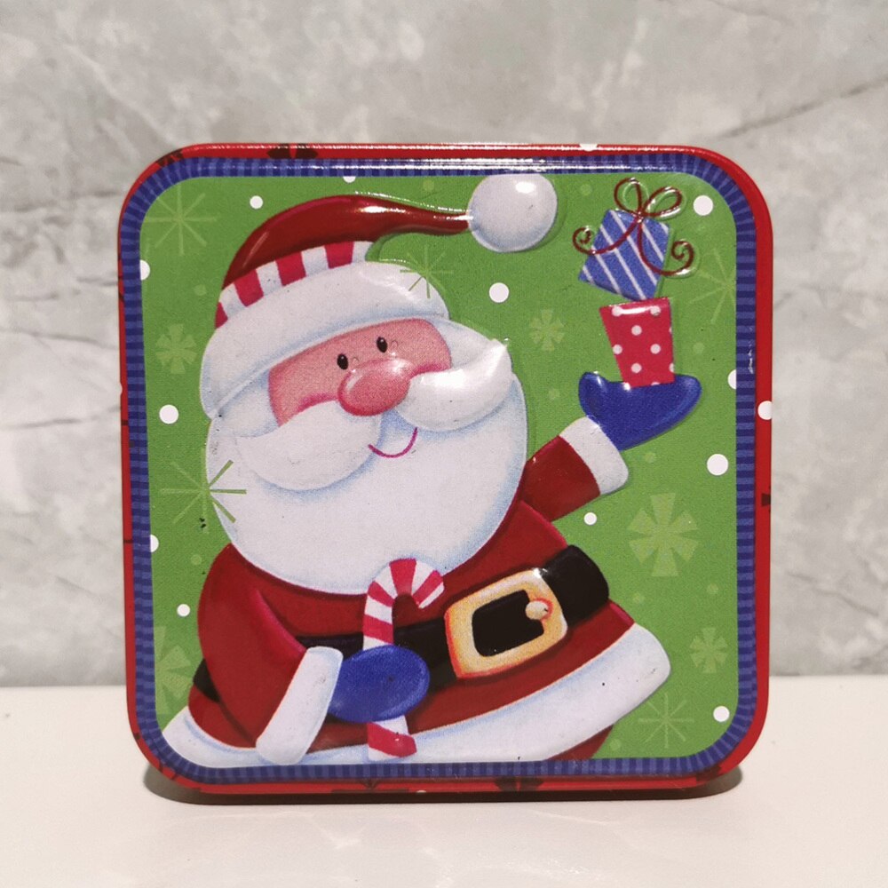 1PC Christmas Tin Square Candy Tin Iron Box Biscui... – Grandado