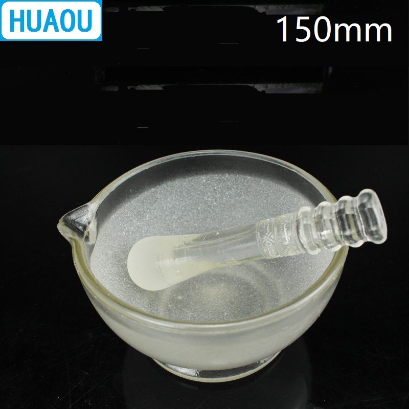 HUAOU 150mm Glass Mortar with Pestle Laboratory Ch... – Vicedeal