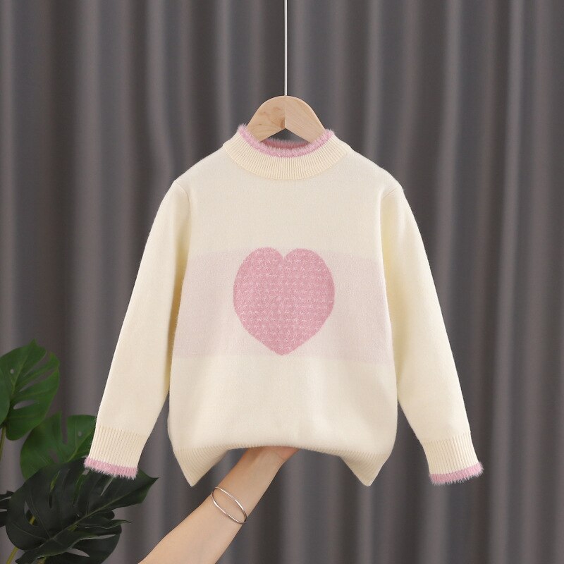 Ins Winter Girls Sweaters Knitwear Girls Warm Jump... – Grandado