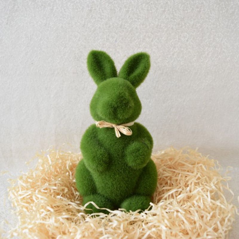 Lovely Handmade Moss Rabbit Artificial Turf Grass ... – Grandado