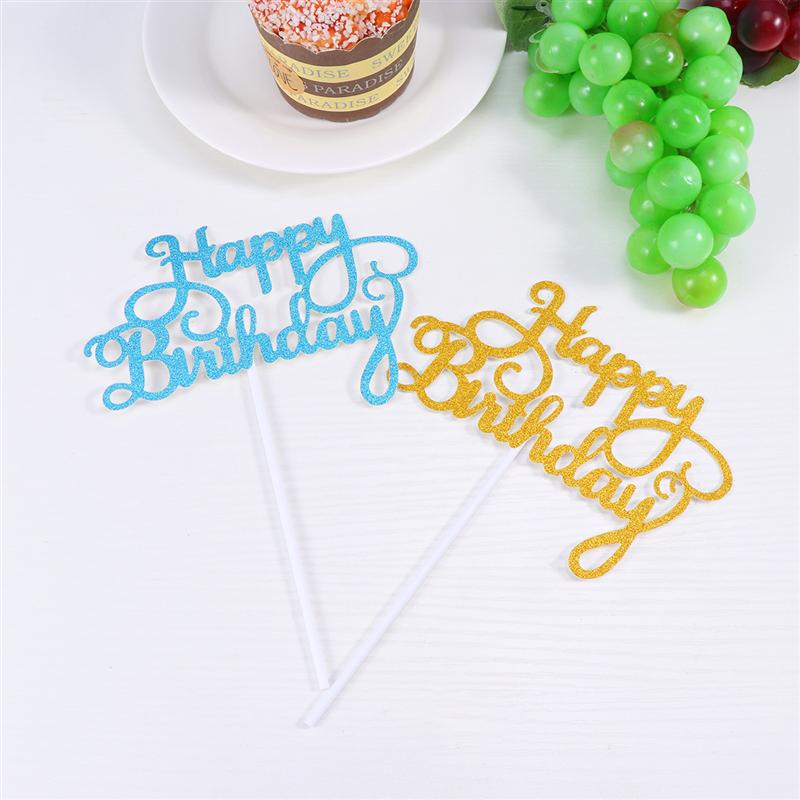 25 pcs Cake Toppers Happy Birthday Glittering Cake... – Grandado