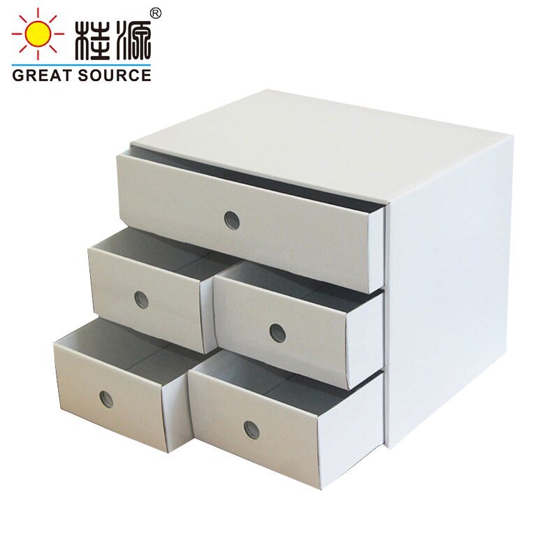 5 Drawers Storage Composable Cabinet Office Corrug... – Vicedeal