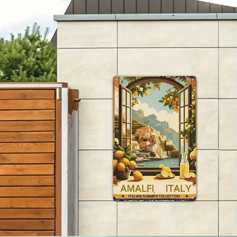 Vintage Amalfi Coast Metal Sign,Lemon Trees Scenic... – Grandado