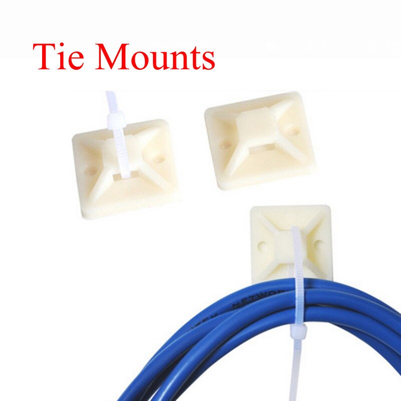 100 Stuks Zelfklevende Tie Mount Montage Base Home... – Vicedeal