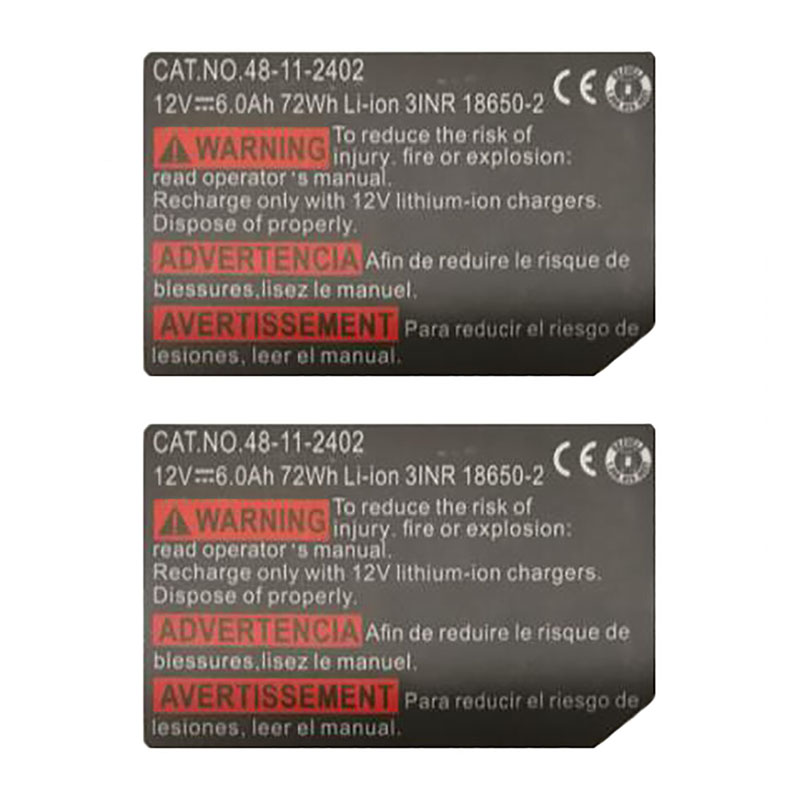 6X18650 Li-ion Battery 6.0Ah Sticker For Milwaukee... – Grandado