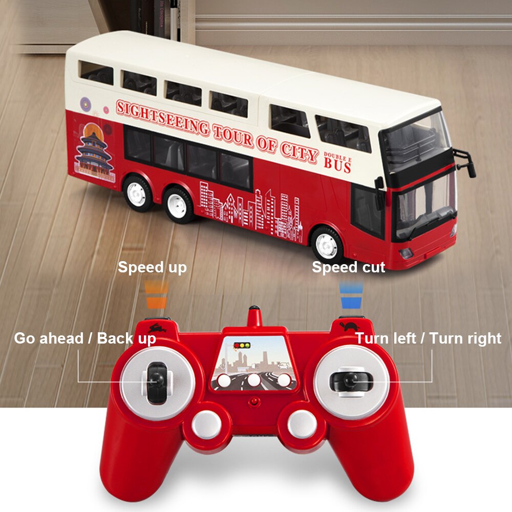 Big Double Decker rc Bus 2.4G Led Lights Open The ... – Vicedeal