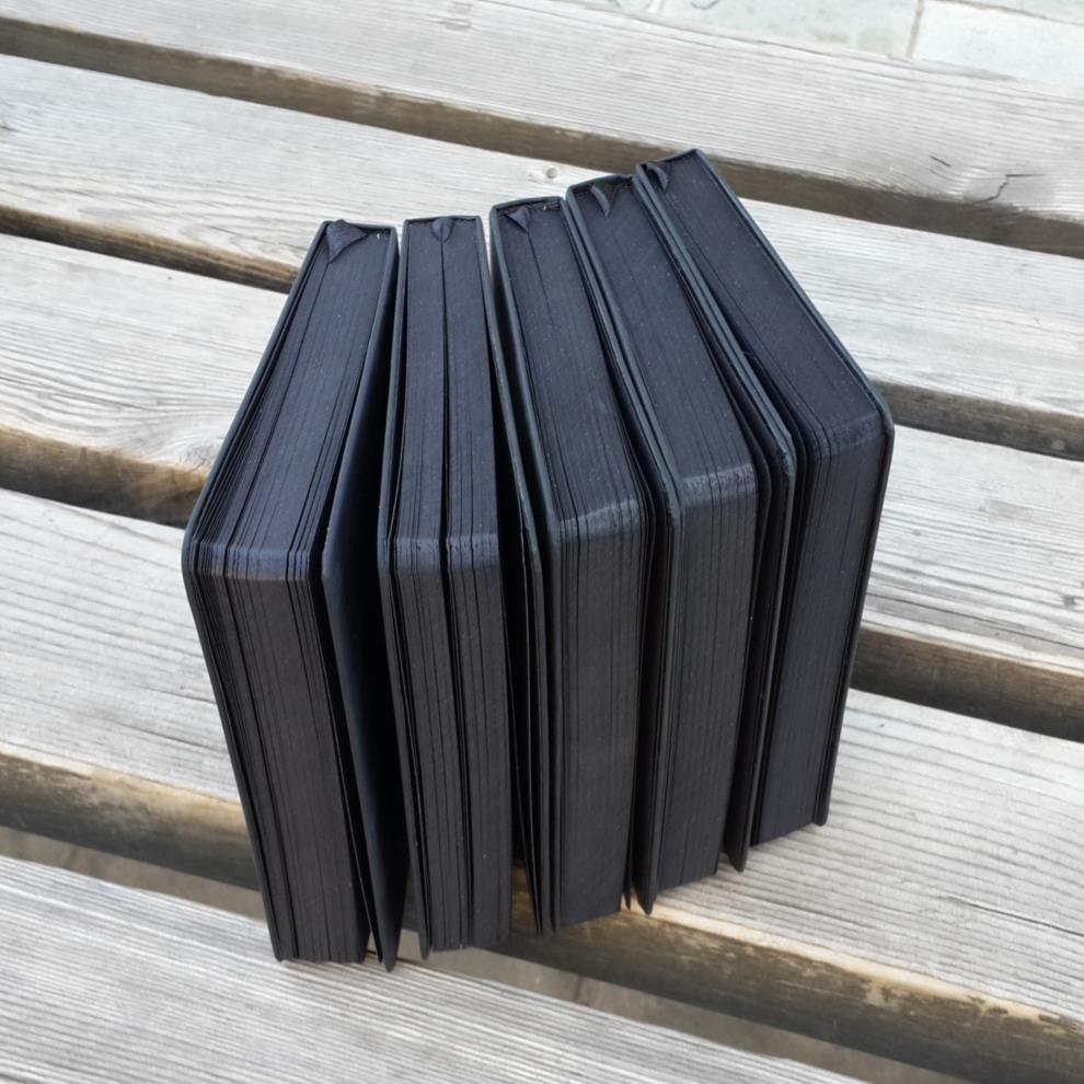 A5/ A6 Black Blank Notebook Notepad ,DIY Blank Bla... – Grandado