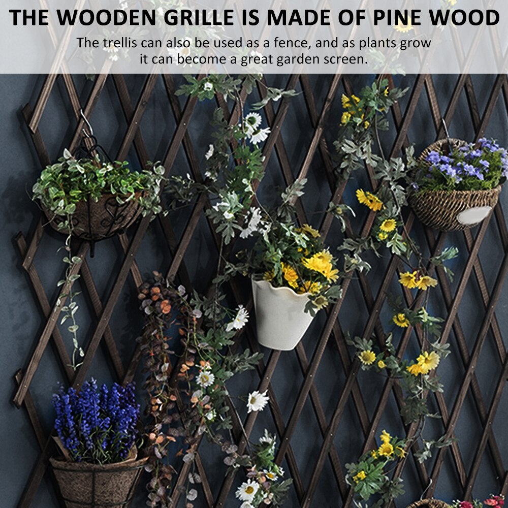 Expanding Wooden Garden Wall Fence Divider Wooden ... – Grandado