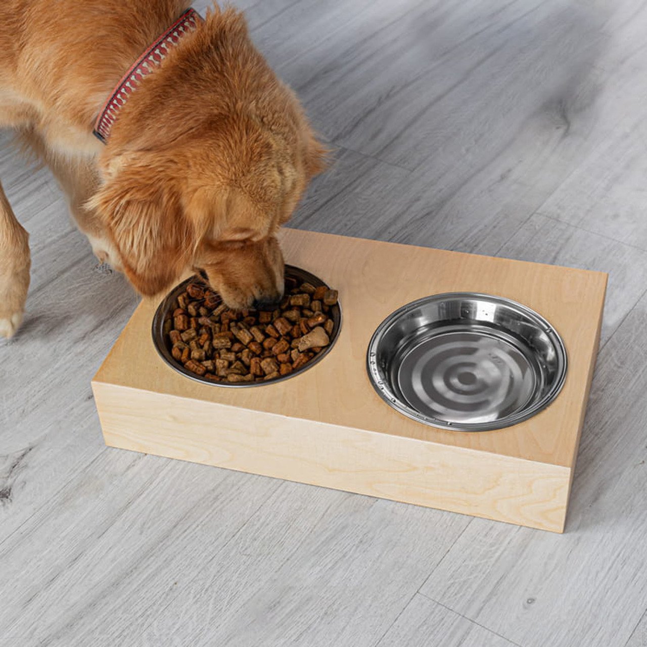 Bk Thuis Houten Staande Hond Mama En Water Contain... – LovingPrices