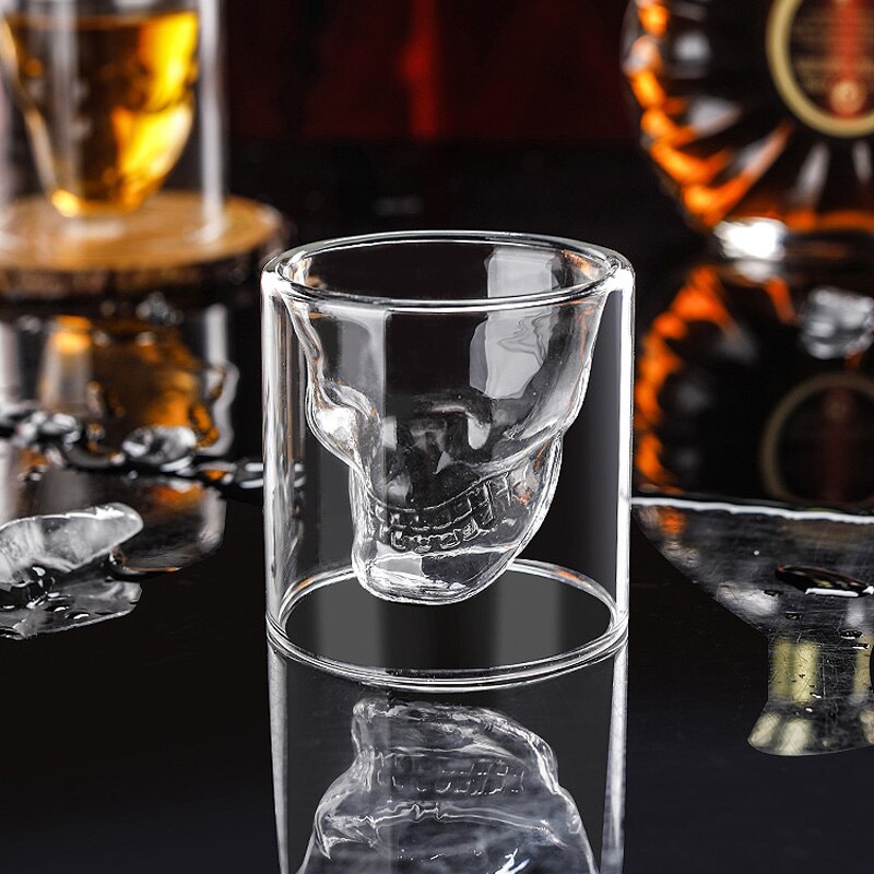4 Sizess Skull Cup Shot Glass Transparent Cup Crys... – Grandado