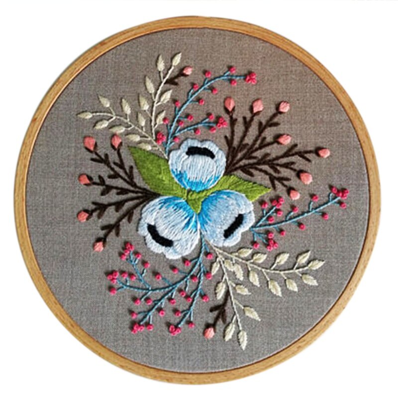 DIY Embroidery Starter Set with Flower Pattern Cro... – Vicedeal