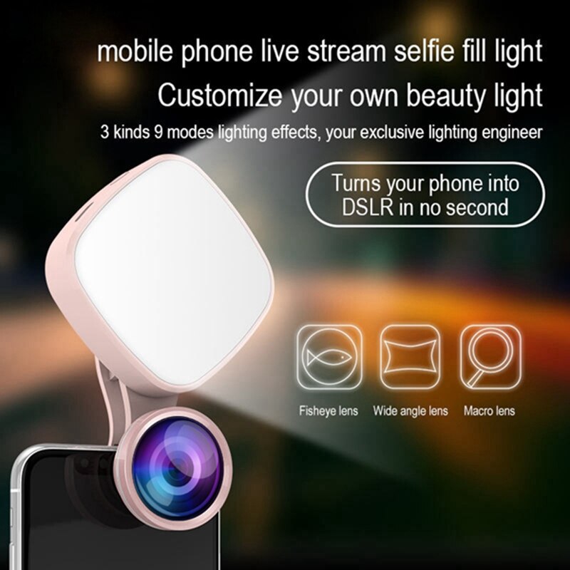 Selfie Ring Light 3 in 1 Fish Eye Wide Angle Macro... – Grandado