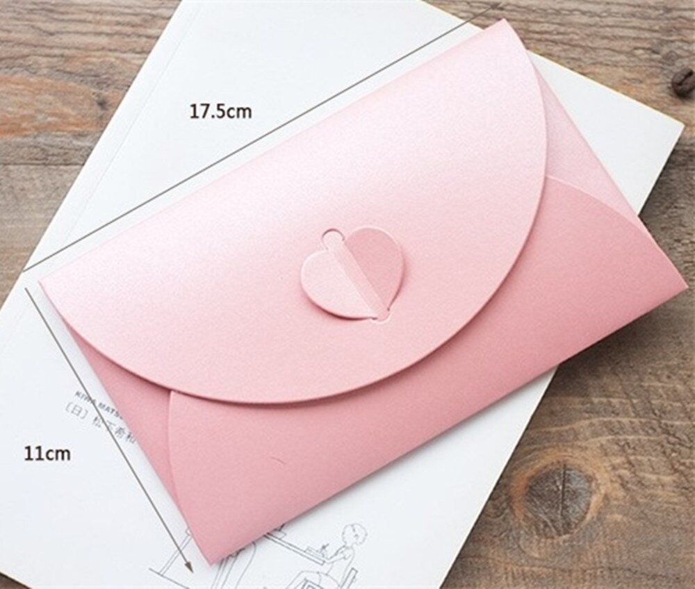 9 pcs/lot colors style Heart designs Paper Envelop... – Grandado