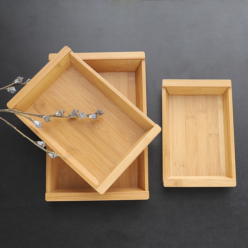 Kruidenier Rechthoekige Bamboe Hout Houten Lade Th... – Vicedeal