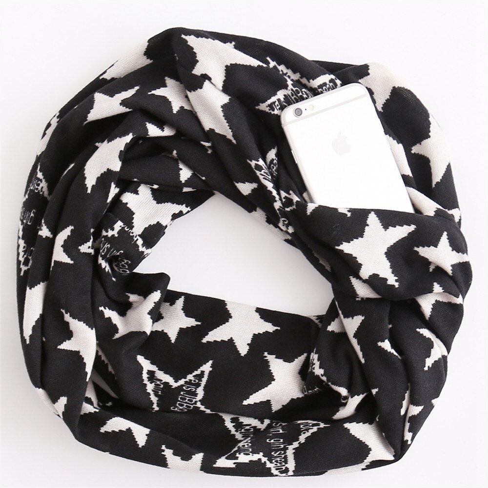 HanXi Secret Pocket Scarf with Zipper for Women Tr... – Grandado