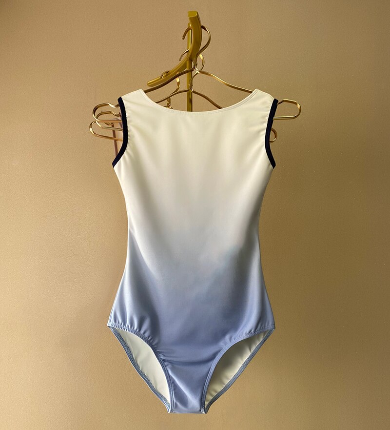 Blue Ballet Dance Leotards Women Gradient Color Gy... – Grandado