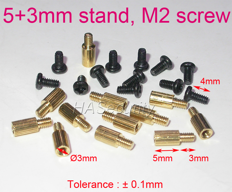 12pcs 5+3mm brass stand / brace / puncheon with M2... – Grandado