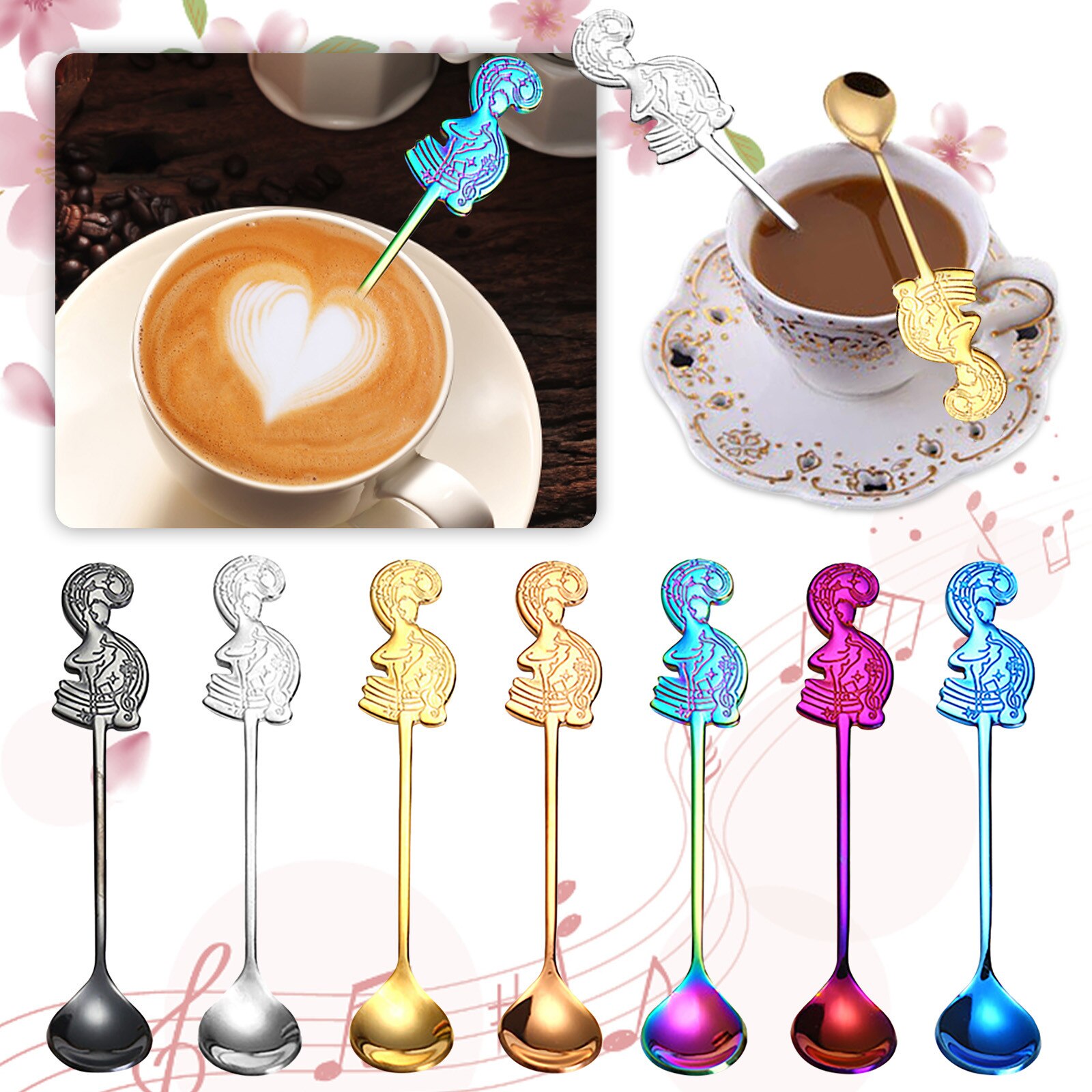 1pc Musical Note Coffee Spoons Stainless Steel Tea... – Vicedeal