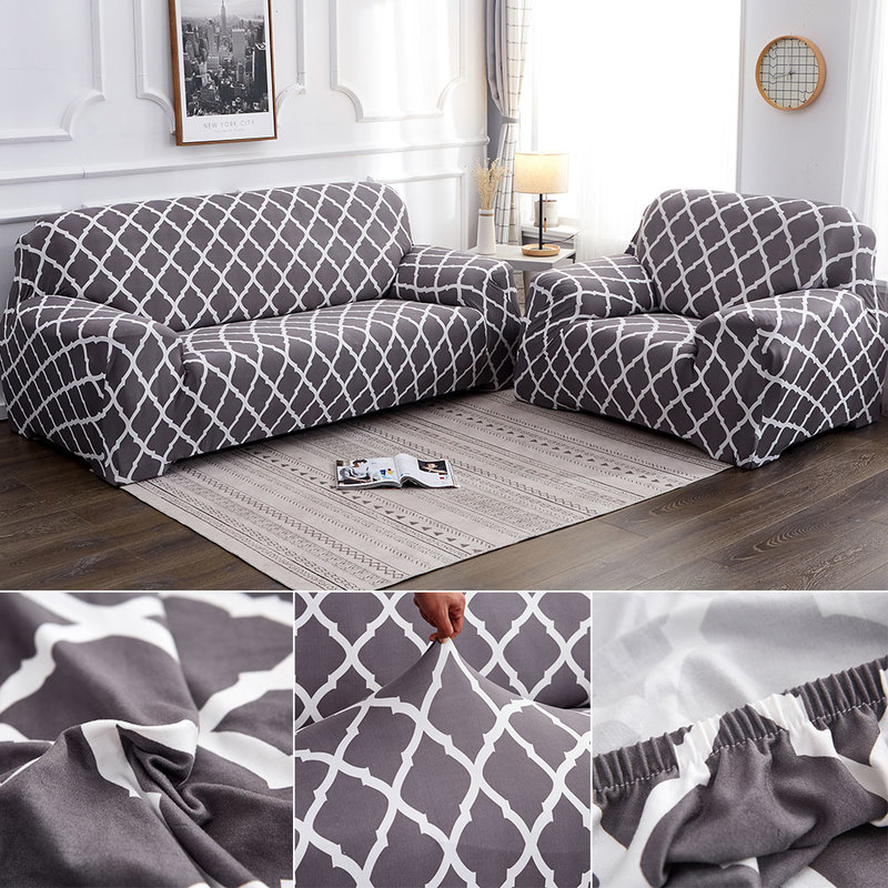 Stretch Slipcovers Plaid Sofa Cover Elastic Sofa C... – Vicedeal