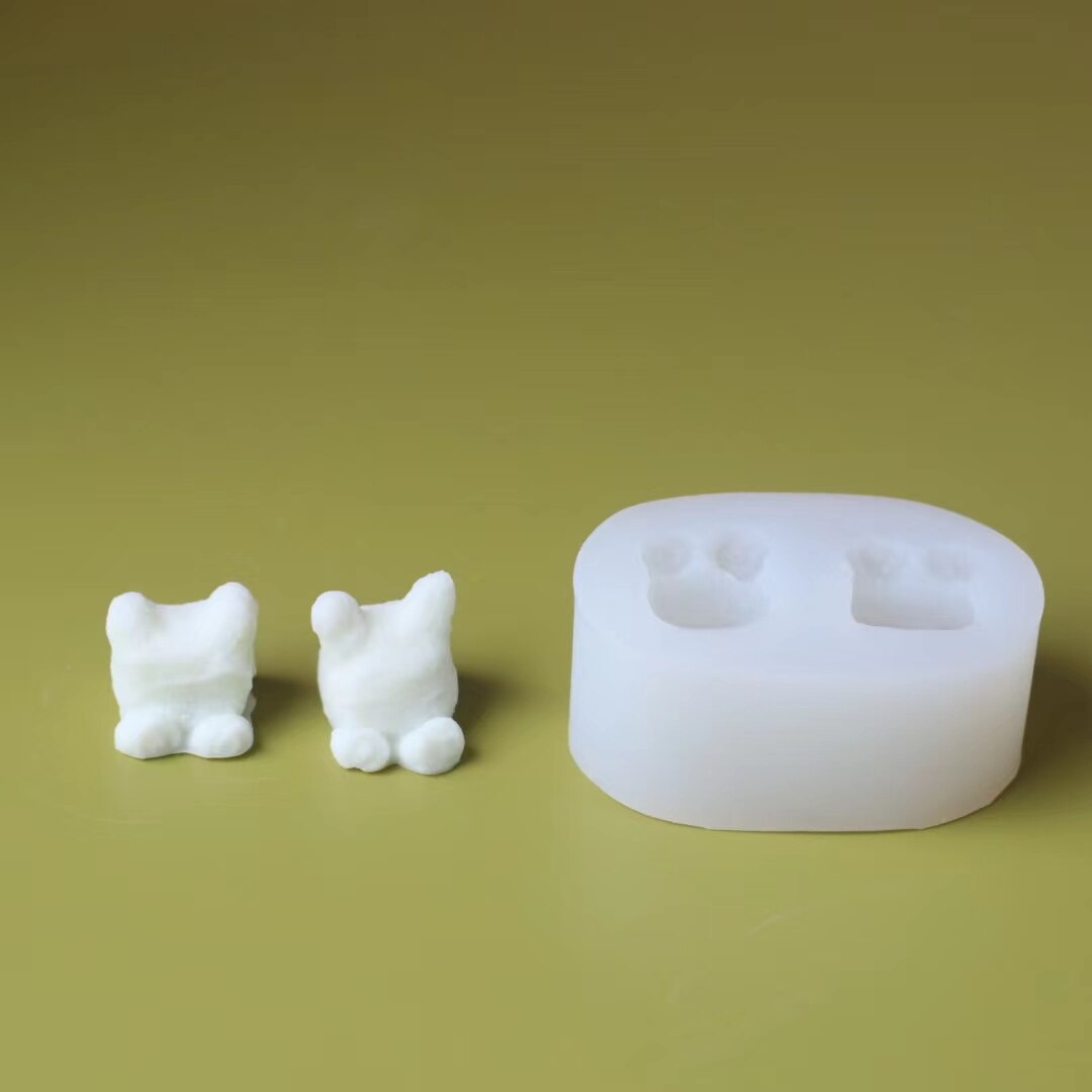 Cute Animal Rabbit Bear Silicone Mold 3D Candle Mo... – Vicedeal