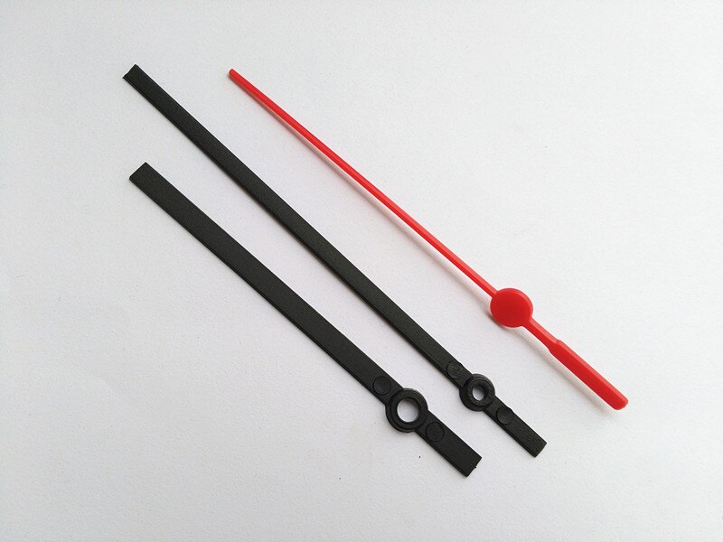 15Sets Plastic Arms Black Hour Minute with Red Sec... – Vicedeal