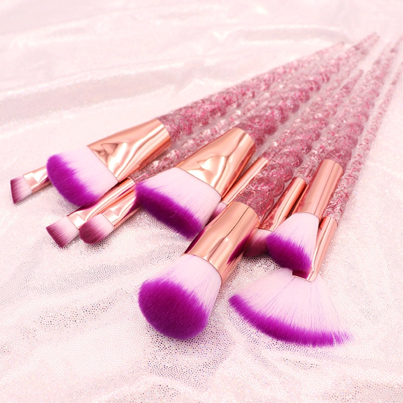 10pcs Purple Makeup Brushes Set Powder Blush Found... – Vicedeal