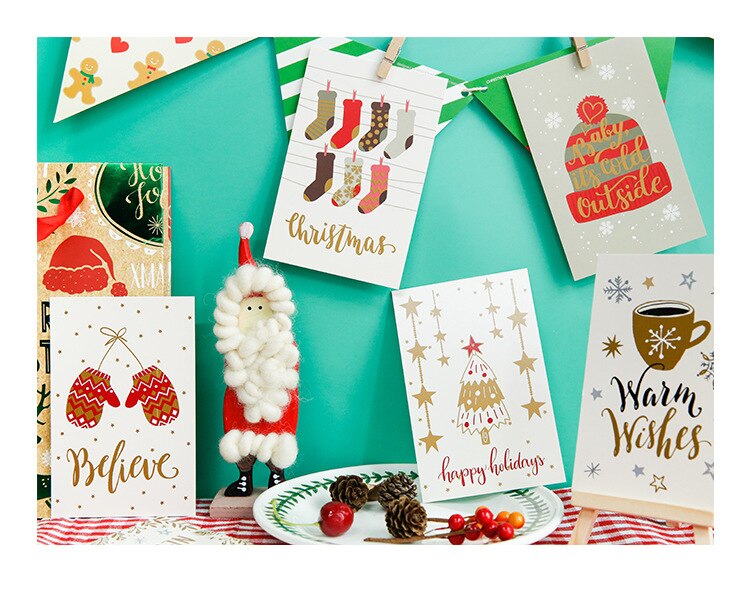 60pcs Christmas Postcards Set Cards Postales Cute ... – Grandado