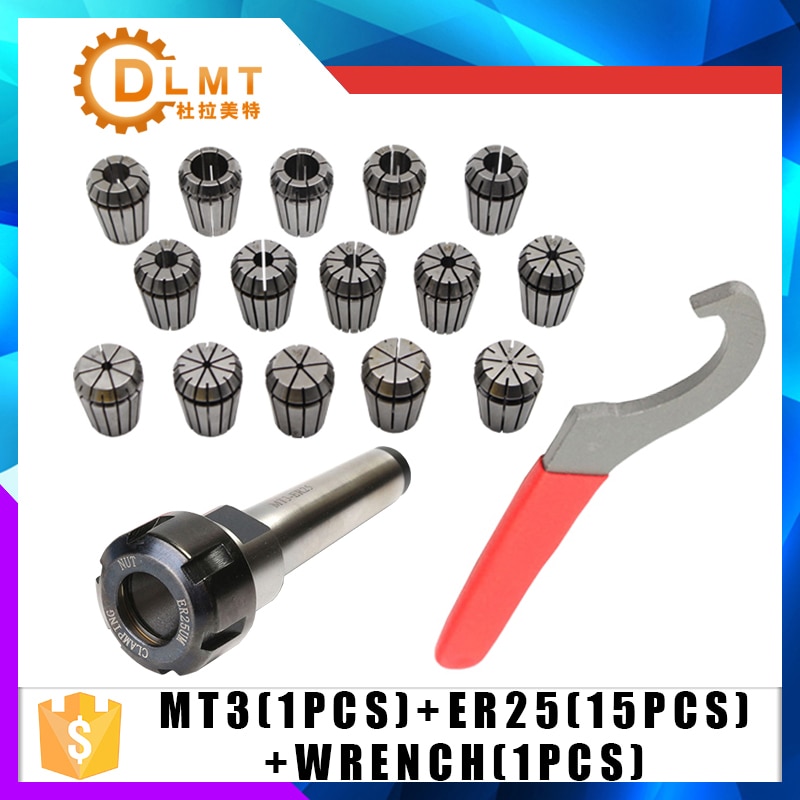 15Pc ER25 Collet Tool + MT3 ER25 Collet Chuck Hold... – Grandado
