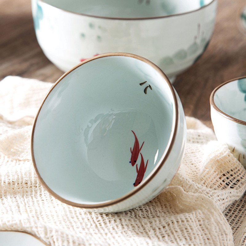 Ceramic hand-painted eating bowls at home househol... – Grandado