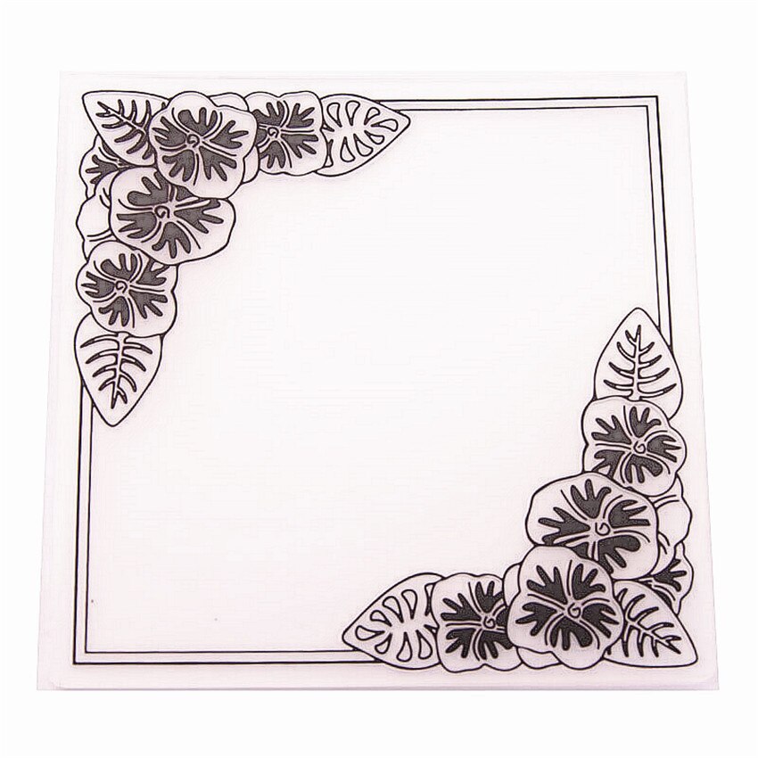 15x15 flower border Embossing folders Plastic bump... – Grandado