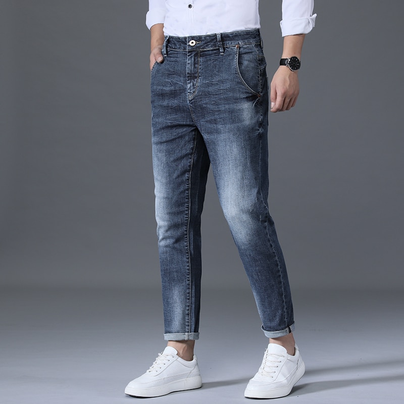 Klassisk modal komfortabel bomuld tynde straight j... – Vicedeal