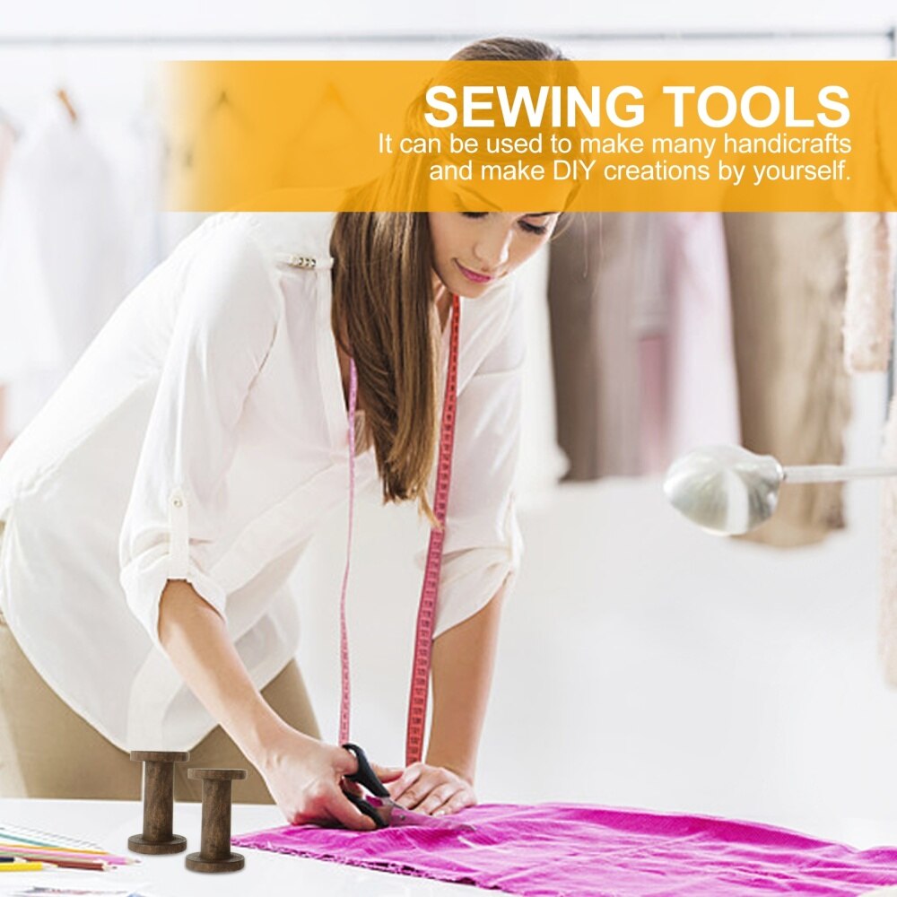 1 set of Wooden Spools Exquisite DIY Winding Spool... – Grandado