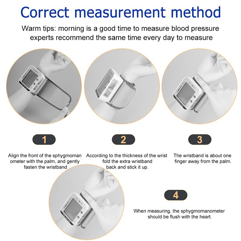 Digital Wrist Blood Pressure Monitor Automatic LCD... – Grandado