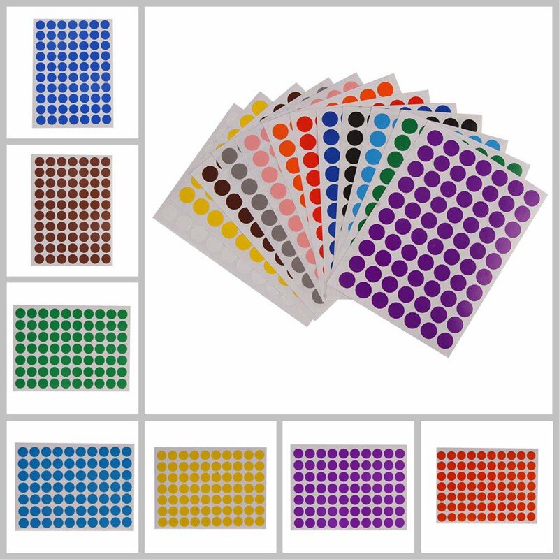 10mm Circles Round Code Stickers Self Adhesive Sti... – Vicedeal