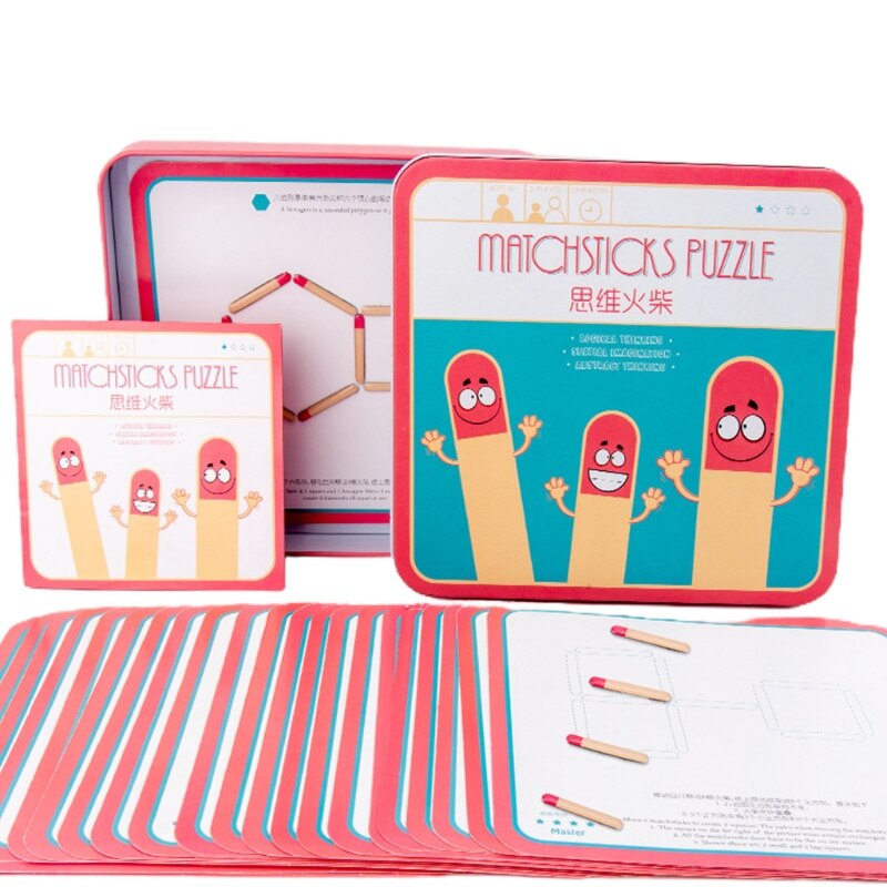 M17F Wooden Puzzle Match Sticks for Children Mathe... – Grandado