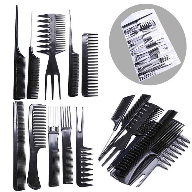 10pcs Salon Hair Combs Kits Barber Cutting Comb Br... – Grandado