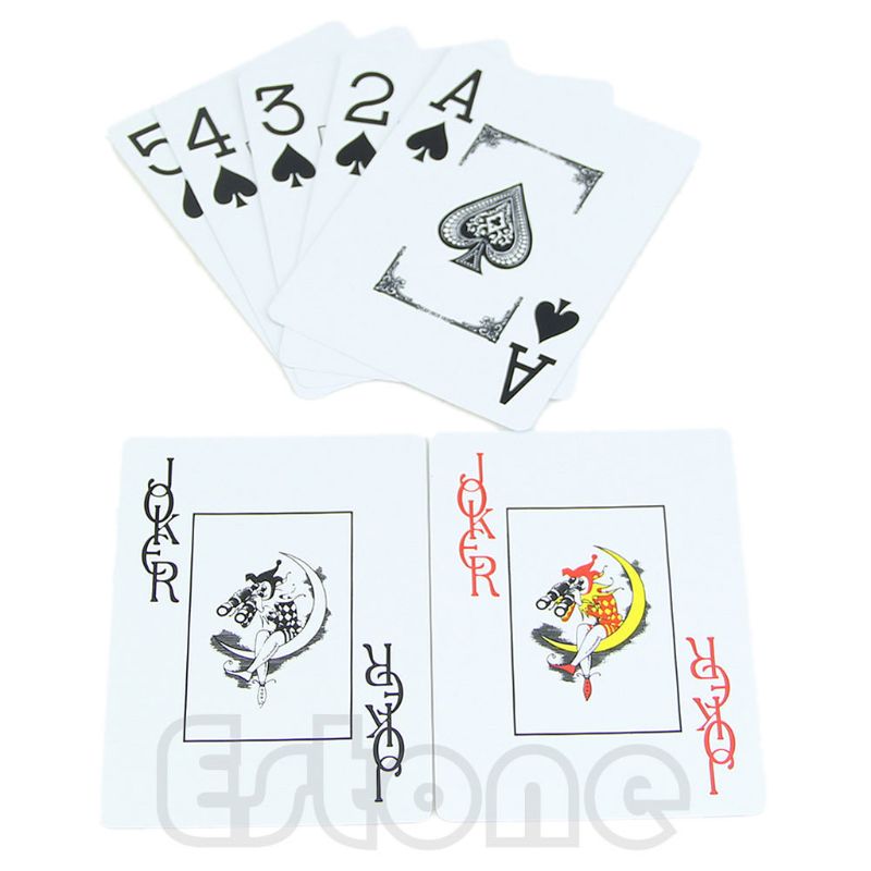 1* Poker 100% PLASTIC Red Poker Size Playing Cards – Grandado