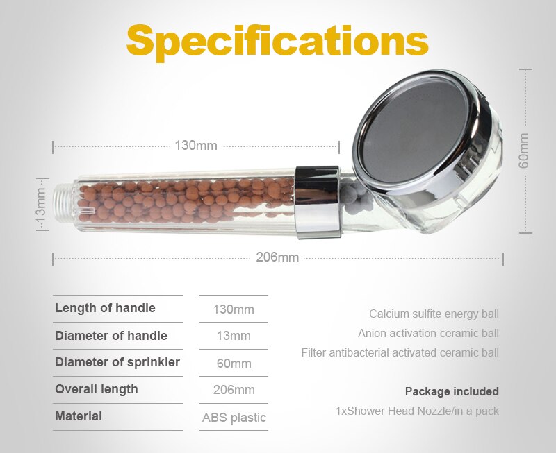 Handheld Water Saving Shower Head Bath Shower Nozz... – Grandado