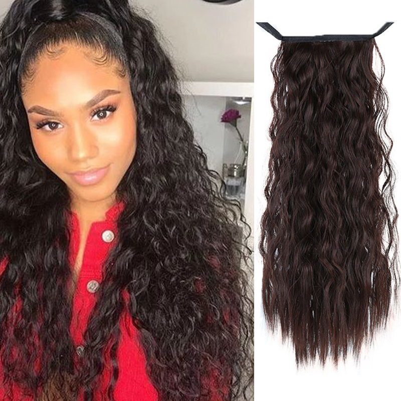 Long Kinky Curly Drawstring Ponytail Clip In Pony ... – Grandado