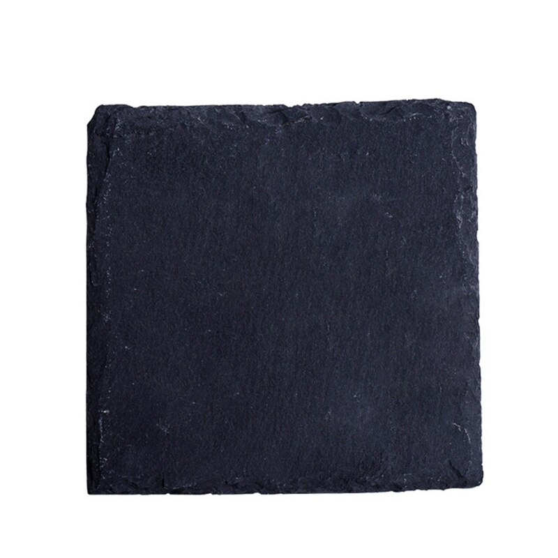 Slate Stone Coasters Rectangle Black Natural Edge ... – Grandado