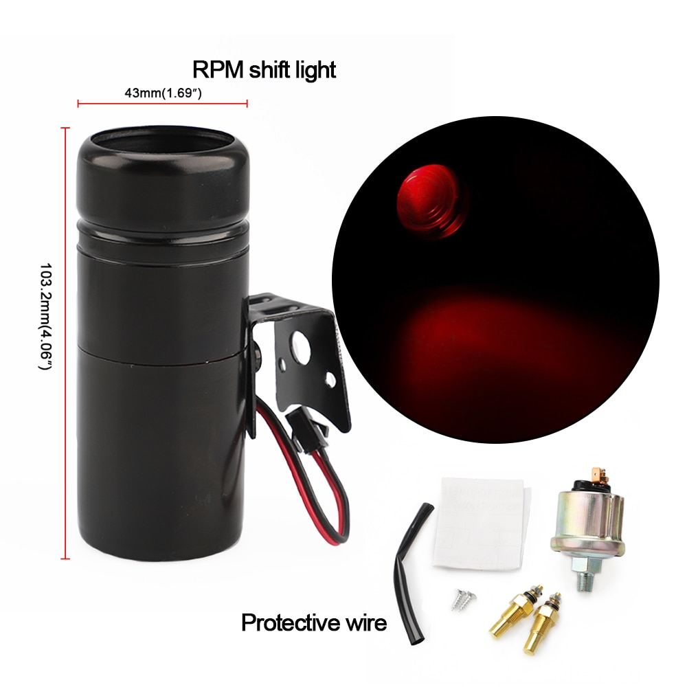 5" 4 IN 1 With shift light car tachometer rpm... – Grandado