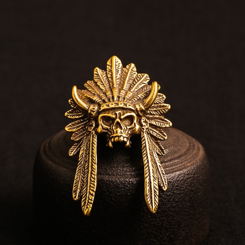 Noord-amerika Indian Schedel Hoofd Klinknagel Conn... – Grandado